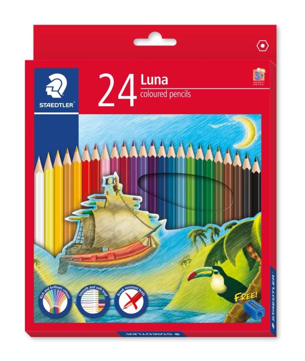 Staedtler LUNA 136 C24 Coloured Pencil cardboard box 24 Set | Daraz.lk
