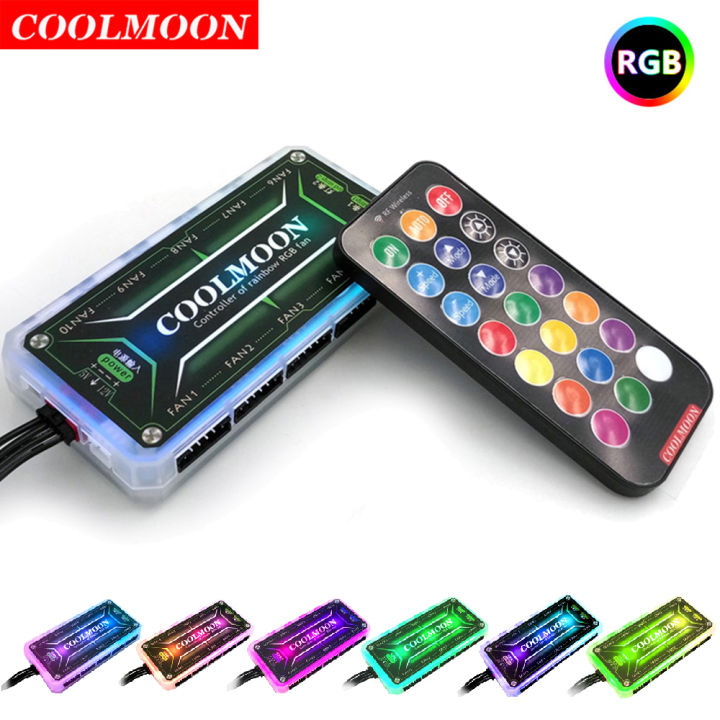 COOLMOON ARGB Remote Controller 12V 5A 6Pin ARGB Cooling Fan ...