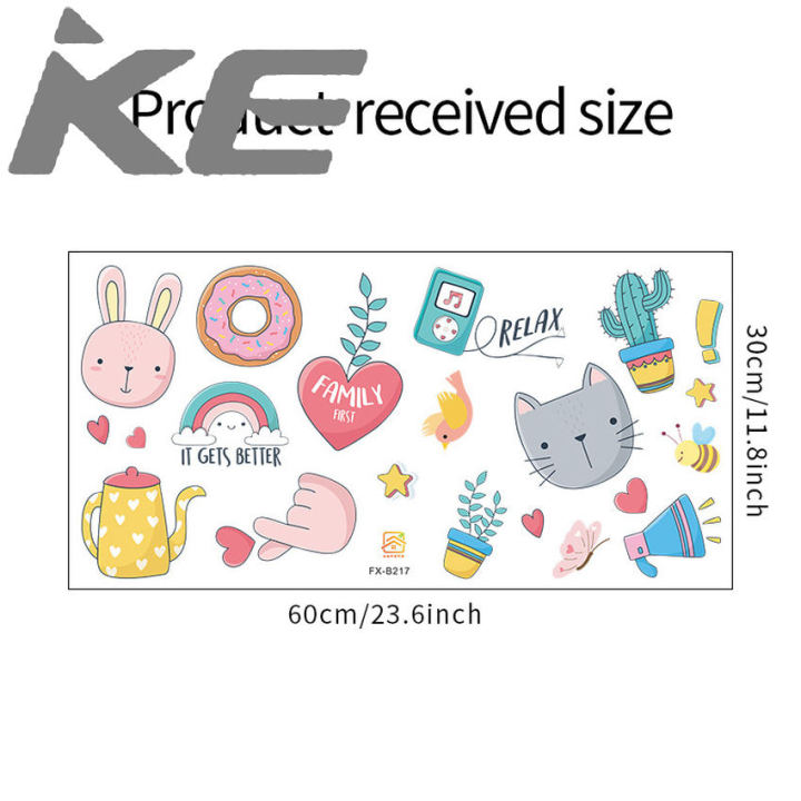 【IKE】Cartoon animals stikers kids room decor nursery cute baby room ...