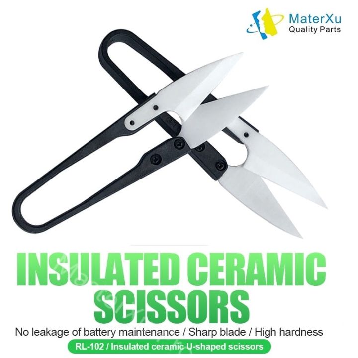 MasterXu RELIFE RL-102 ESD U Ceramic Scissors Cutting Pliers Phone Repair Tools Kit for iPhone ...