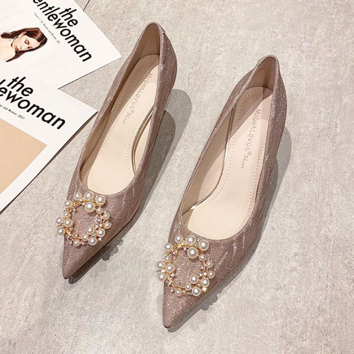 Wedding Shoes 2024 New French Crystal Bridal Xiuhe Wedding Dress Two ...