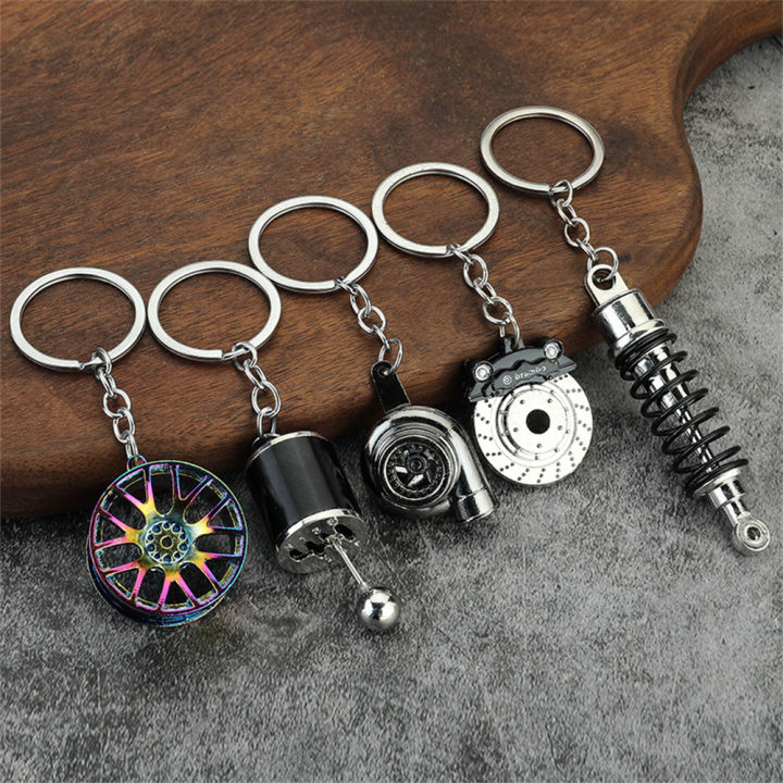 Metal Car Speed Gearbox Keychain Cool Men's Gear Head Keyrings Creative ...
