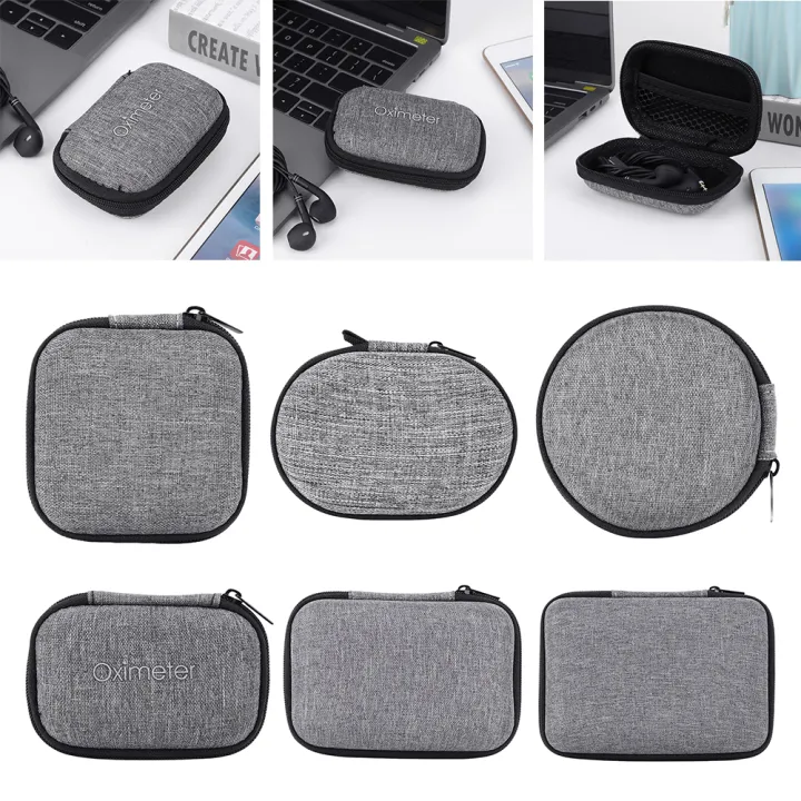 Hard Shell Data Cable Organizer Bag Mini Tech Gadgets Portable Case ...