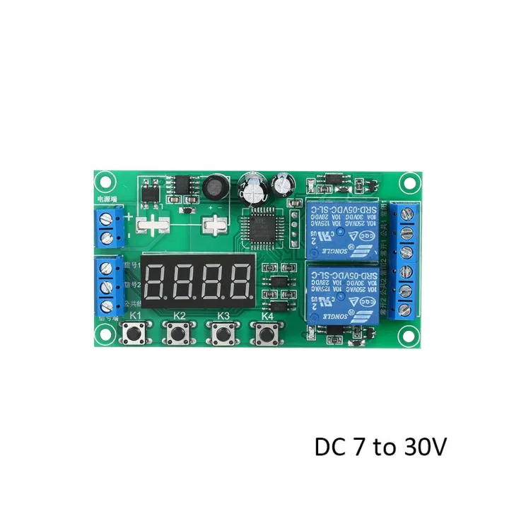 2 Channel Timer Delay Relay Modul-e AC 220V LED Display 0.01s~999min ...