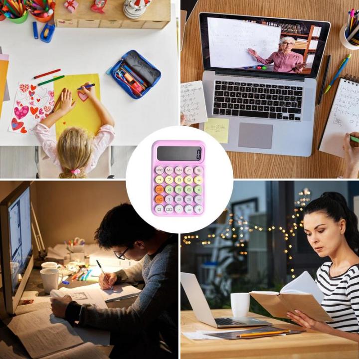 Desktop Calculator Candy Color Basic 12-Digit Calculator With Large LCD ...