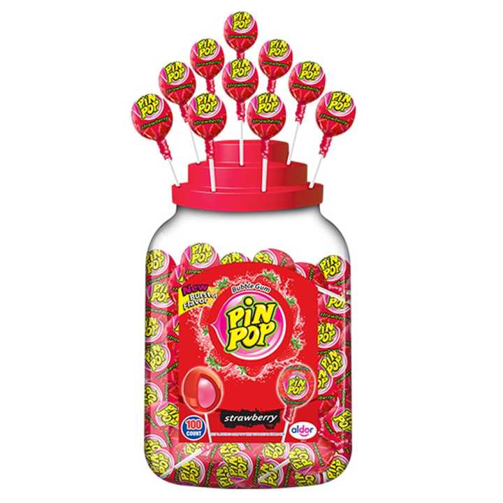Pin Pop Strawberry Lollipop 100pcs | Daraz.lk