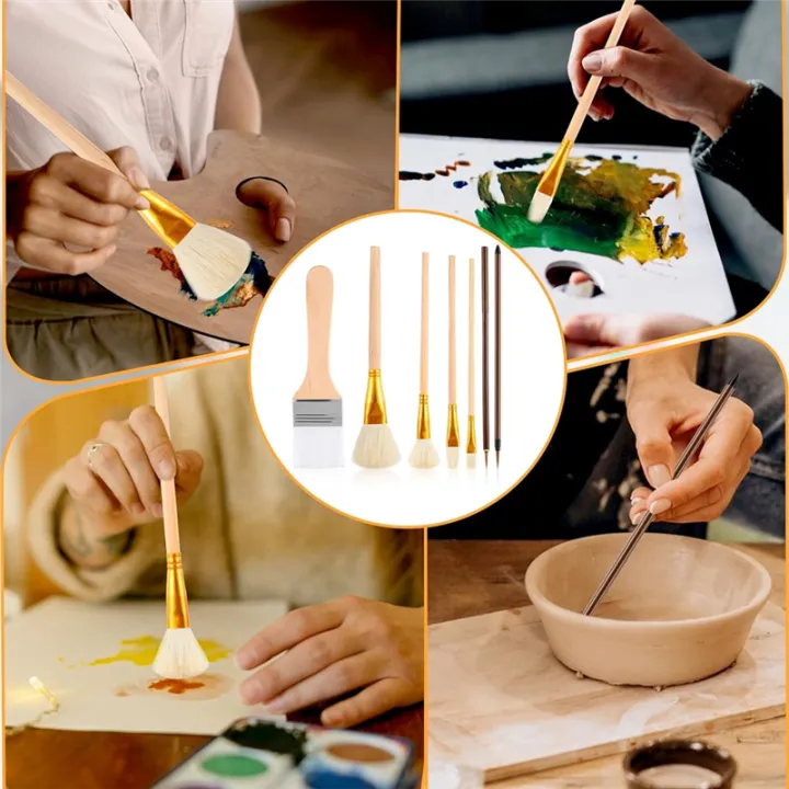 7 Pieces Ceramic Glaze Tools, Pottery Supplies Different Shapes of ...