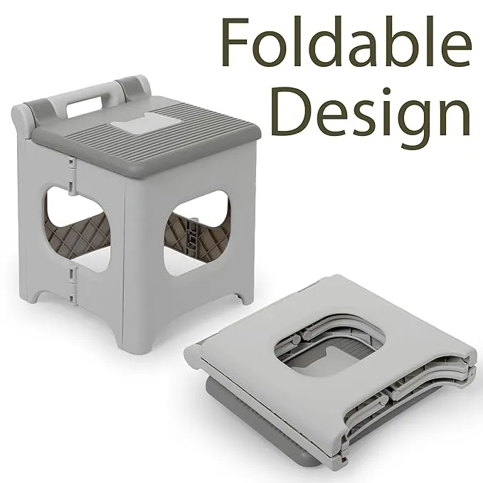 Folding Step Stool 25 cm for Adults and Kids Holds Up to150 lbs,Non ...