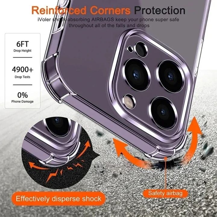 tide【2025 Version】 Plus16 iPhone Back Cover 16 Transparent Shockproof ...