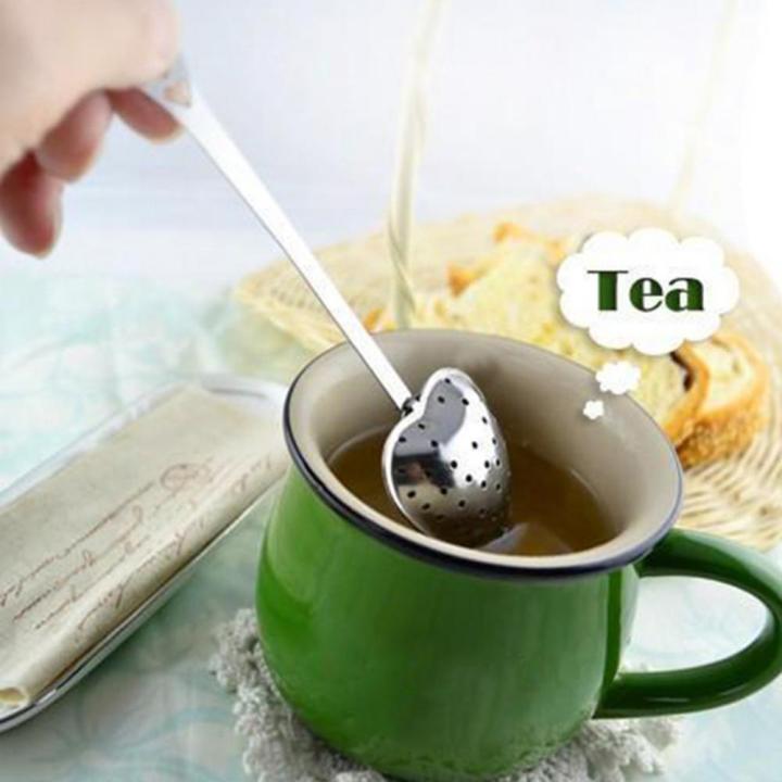 Strainer Steeper Teapot Filter Heart Shape Stainless Steel Tea Infuser ...