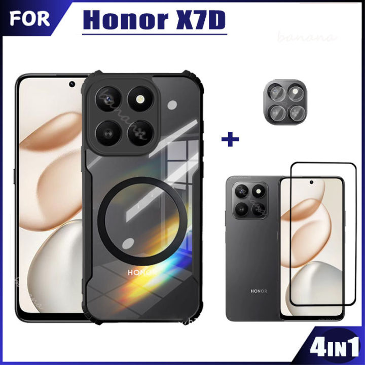 4IN1 Honor X7D Case With Magnetic Sticker Phone Case For Honor X7C X8C ...