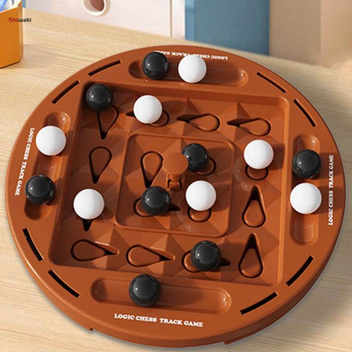 Logical Chess Track Game Table Top Board Game for Camping Player Round ...