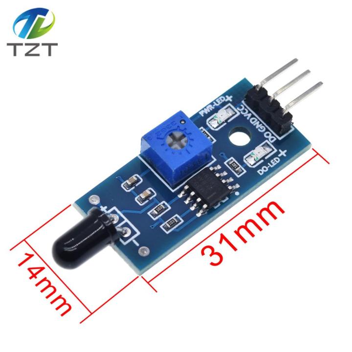 LM393 4 Pin IR Flame Detection Sensor Module Fire Detector Infrared ...