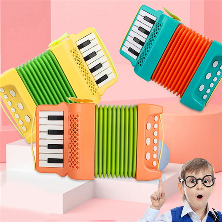 Accordion Toy 10 Keys 8 Bass Accordions for Kids Musical Instrument ...