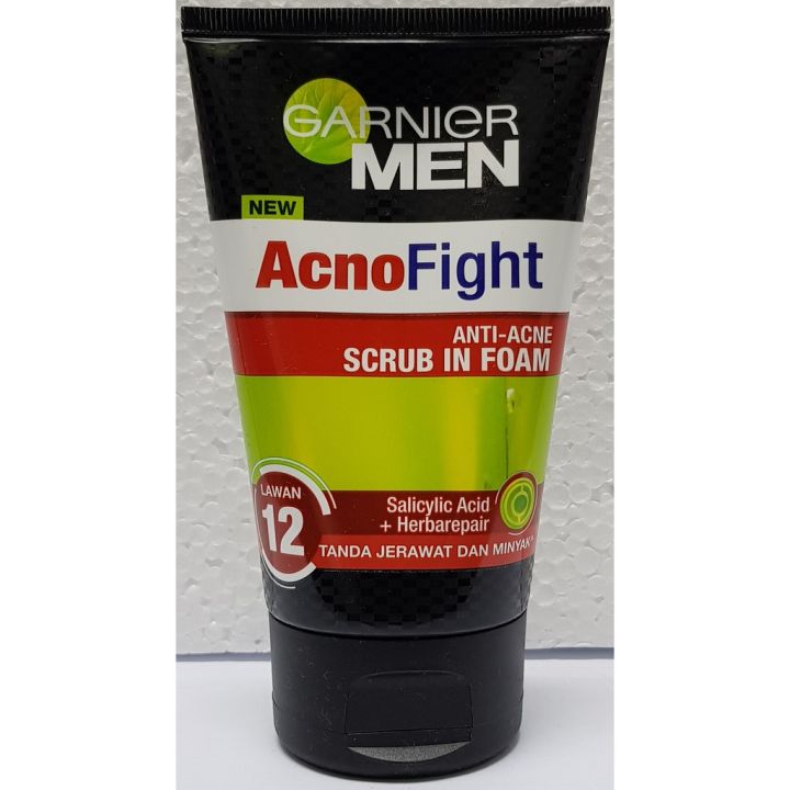 Garnier Men - Acno Fight Anti-Acne Scrub In Foam | Daraz.lk