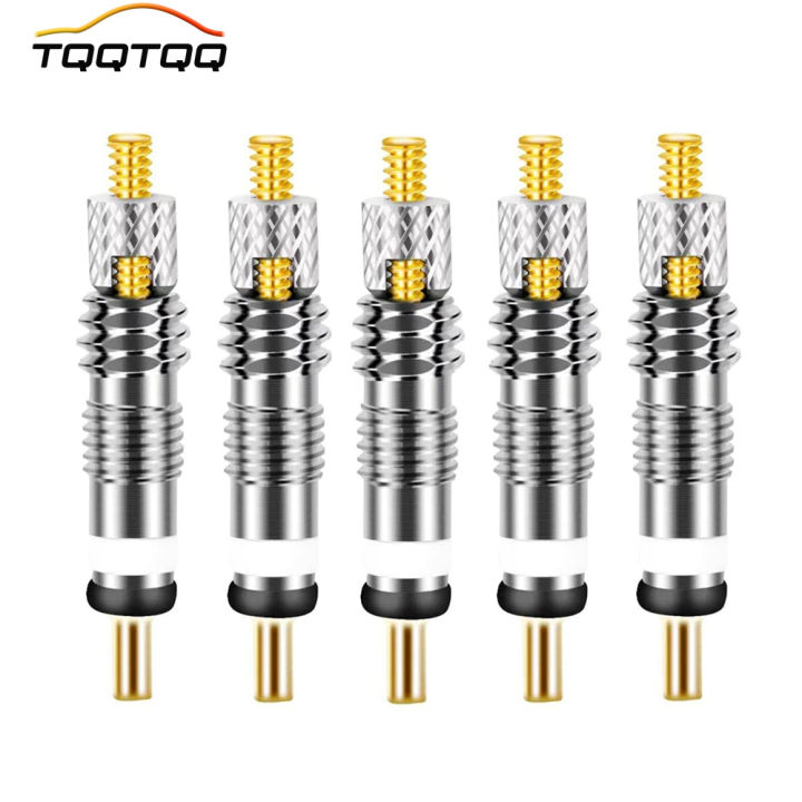 5pcs/lot Presta Valve Core Bike Replacement Brass Tubeless Core For ...