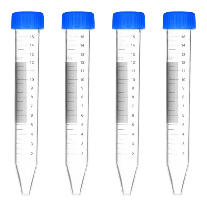 NANLIY 200Pcs Conical Centrifuge Tubes 15mL with Screw Caps, Graduated ...
