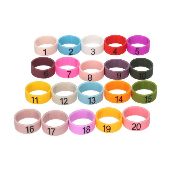 20 microphone ID rings 1-20 multi-color ilicone random colors | Daraz.lk