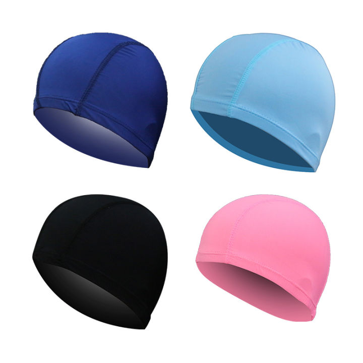 Ineverlefte Swimming Cap Nylon Fabric Non-Slip Swimming Caps Long Hair ...