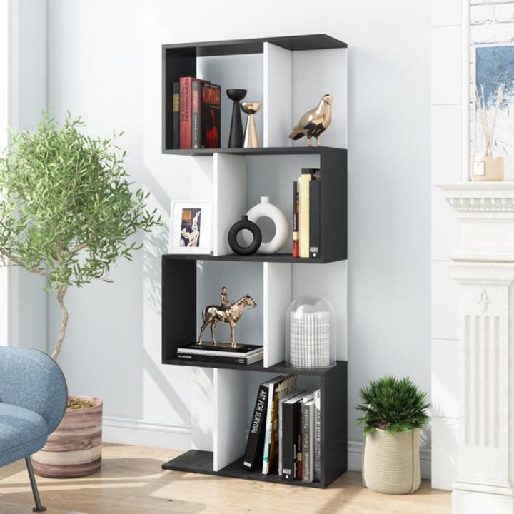 VTEC Home Modern Ornament Rack/ File Cupboard/ Geometric Bookshelf/4 ...