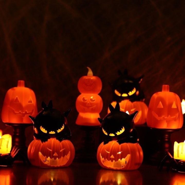 Gift Ornament Black Cat Halloween Cat Pumpkin Lamp Spooky Eyeball ...