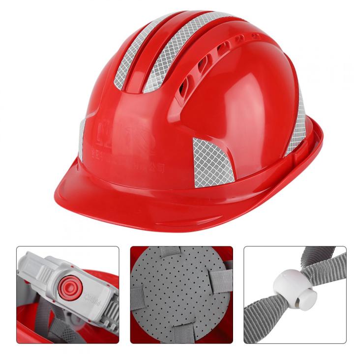 Worker Construction Site Protective Cap Ventilate ABS Hard Hat ...