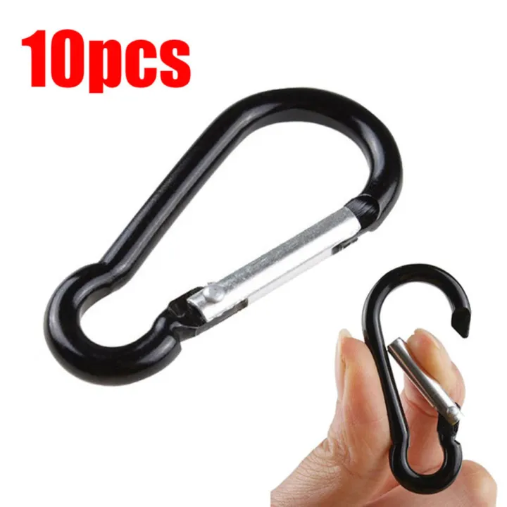 Alloy D Ring Key Chain Hook Spring Snap Clip Hooks Keychain Climbing ...