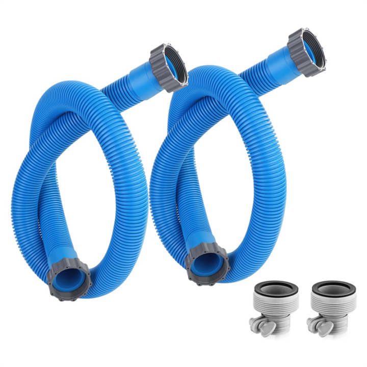 2-Pack 1.5 Inches By 59 Inches Pool Pump Hoses with Hose Adapters for ...