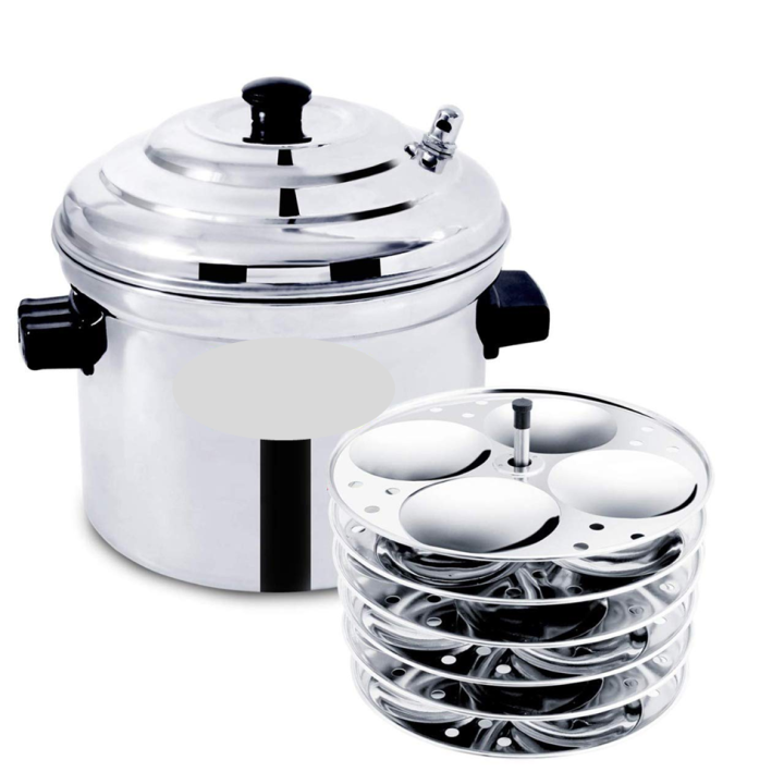 Stainless Steel Idly Cooker 6 Pcs Plates Idly Pot Heavy & Best Quality ...