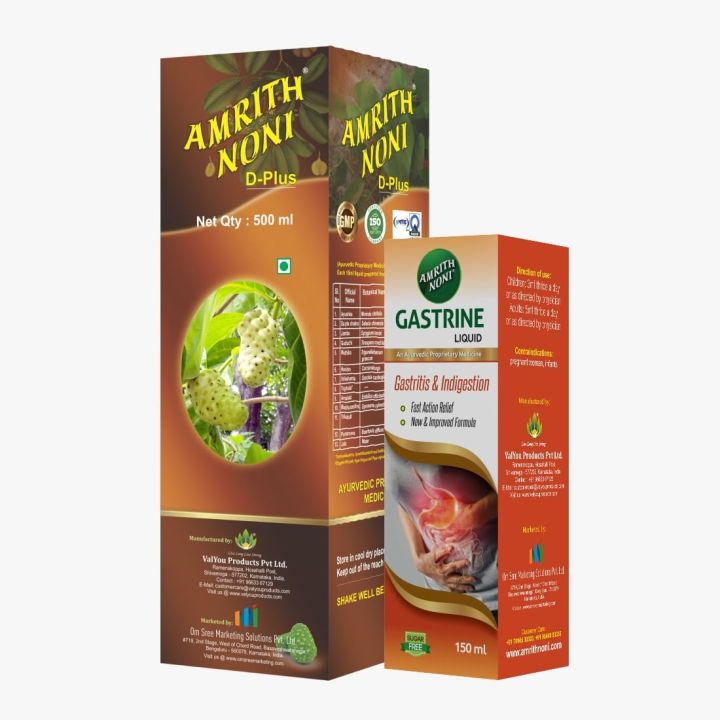 Amrith Noni D Plus 500ml & Amrith Noni Gastrine 150mlFROM INDIA(NUZ ...