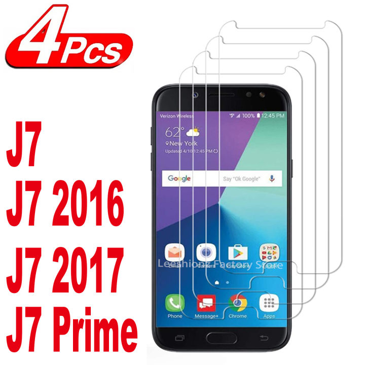 2/4Pcs Screen Protector Glass For Samsung Galaxy J7 2016 2017 Pro Prime ...