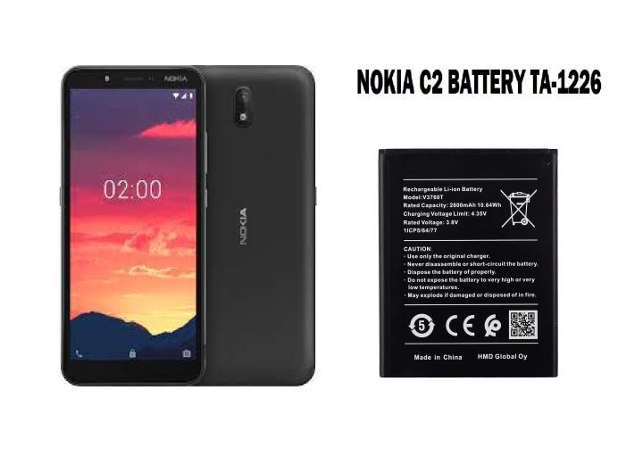 NOKIA C2 High Quality A Grade Replacement Battery -V3760T --2800mAh ...