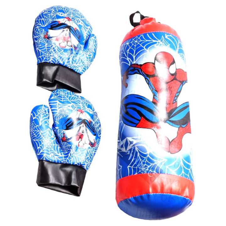 Spiderman Kids Children's Sports Boxing Set Punching Bag with Hand ...