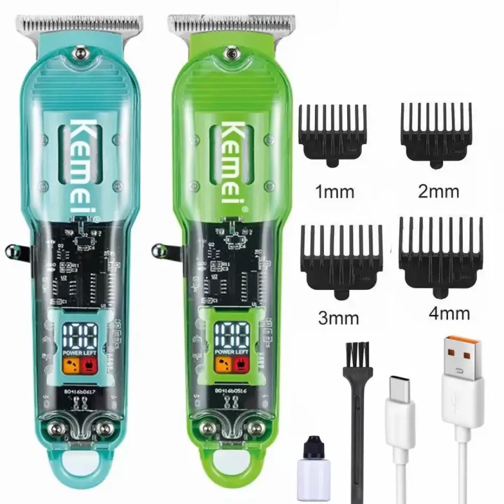 Transparent Rechargeable Professional Hair Cutting Machine Hair ...