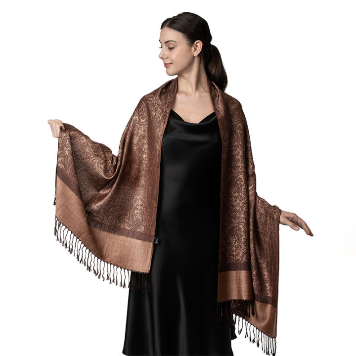 Travel Poncho Warm Cashmere Scarf Women 2024 Luxury Thick Blanket ...