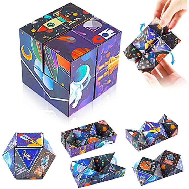 3D Shape Shifting Box Cube - 72 Shapes Anti Stress Hand Flip Changeable ...