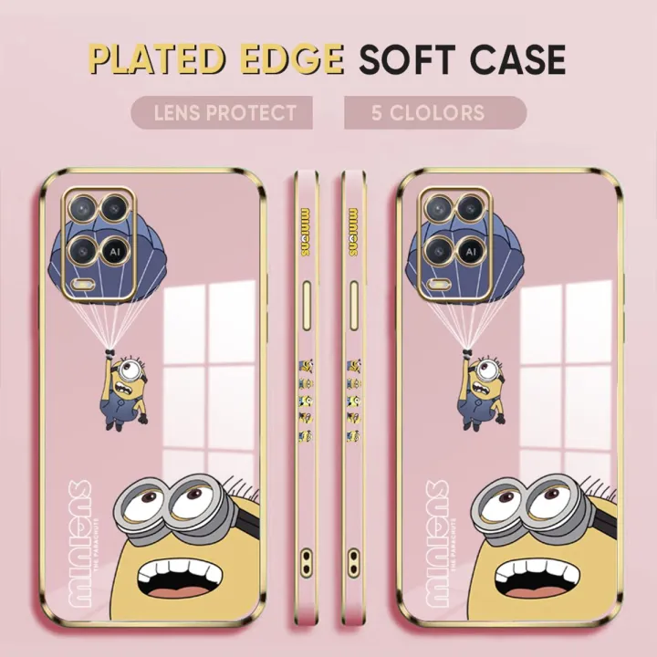 Luxury 6D Plating Case for OPPO A54 / A54 2021 Back Cover Cartoon ...