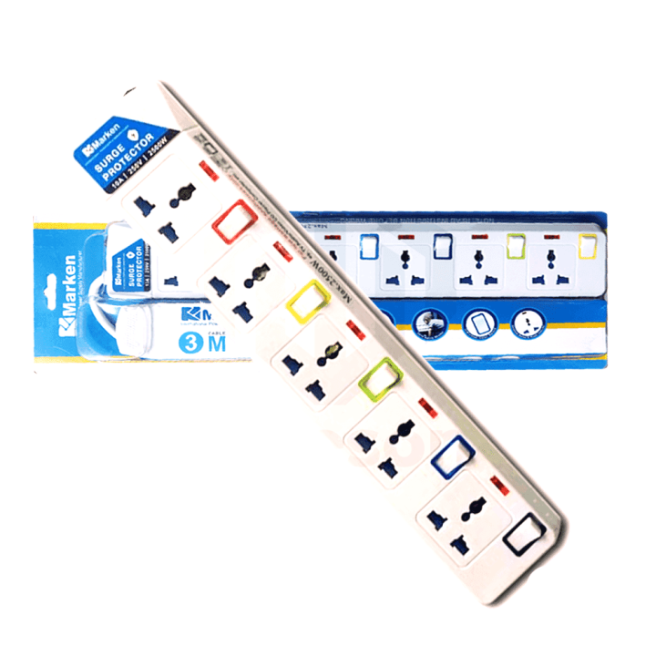 Marken Power Extension Cord 5Way Strip With Surge Protector Multi ...