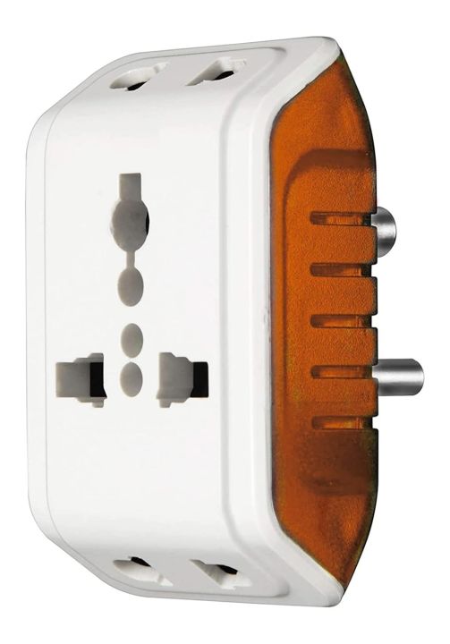 3 Pin 5A Universal Socket Multi Plug Travel Plug Adapter with 1 (6A ...