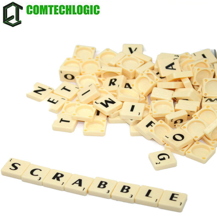 100pack Plastic Alphabet Children Educational Tiles Scrabble Mix ...