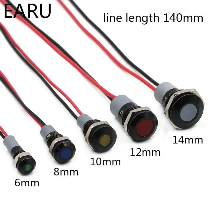 Flat Head Black Body Waterproof IP67 Metal LED Warning Indicator Light ...