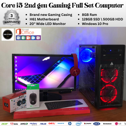 Core I5 2nd Gen 8GB Ram 128GB SSD 500GB HDD Gaming Desktop Computer ...