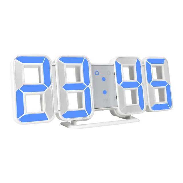 【HorizonShop】3d Led Wall Clock Electronic Number Desk Alarm Backlight ...