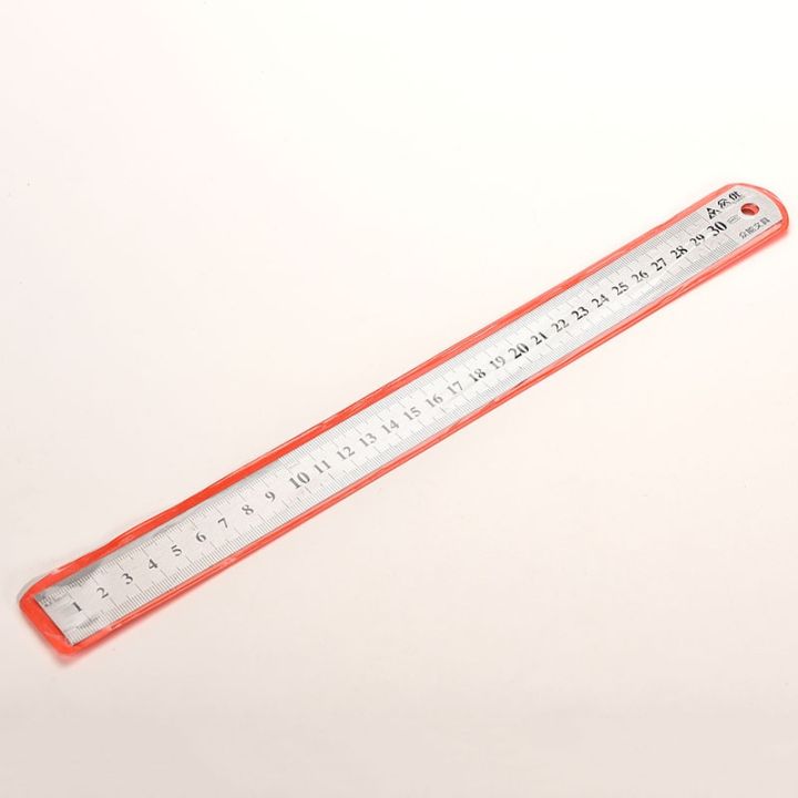 【ZOETN-HOT TOY Store】30cm Metal Ruler Metric Rule Precision Double ...