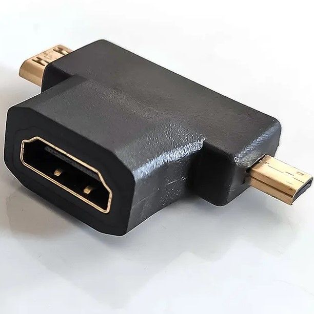 HDMI adapter 3 in 1 MICRO HDMI Input MINI HDMI Input Male to Female ...