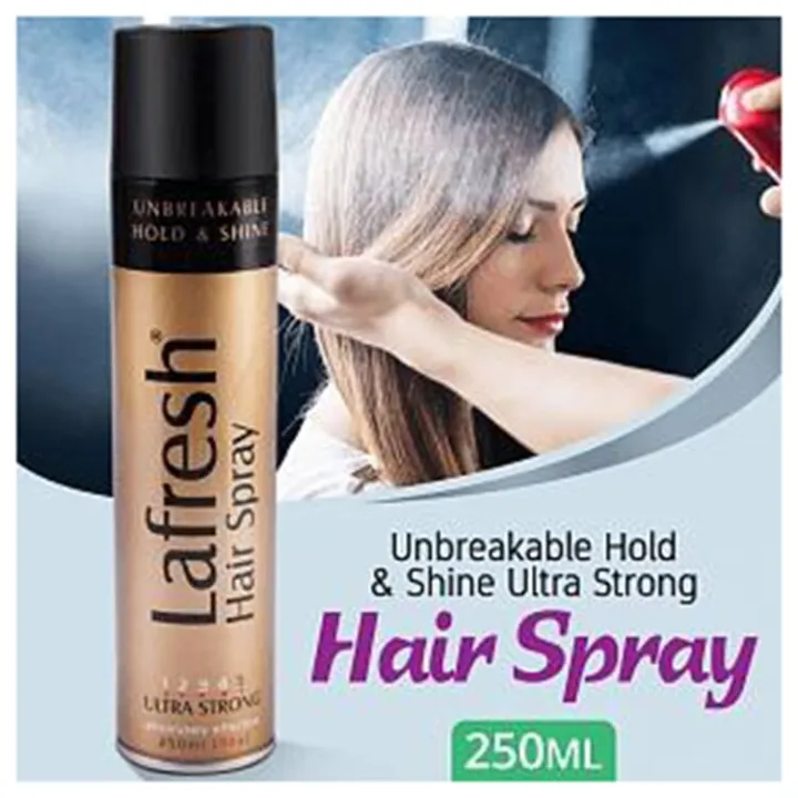 La Fresh Unbreakable Hold & Shine Ultra Strong Hair Spray 250ml | Daraz.lk