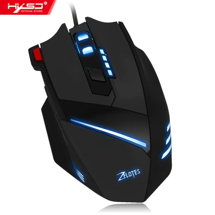 HXSJ Zelotes T-60 3200Dpi Wired Gaming Mouse Optical Adjustable Usb ...