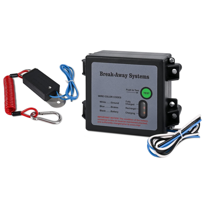 Trailer Brakes Breakaway Kit with Switch LED Test Light Electric ...