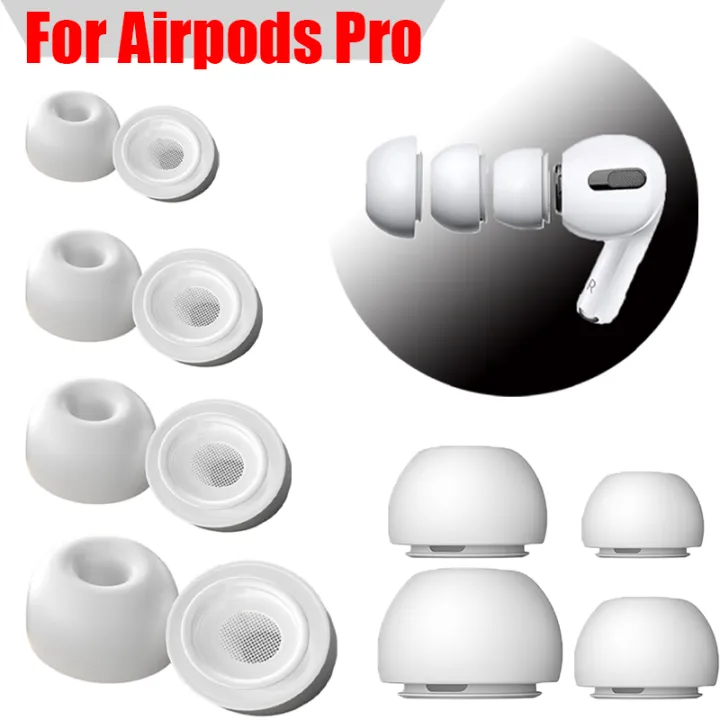 2 Pairs Silicon Ear Tip Cover Replacement Earbud 2in1 Size Silicone ...