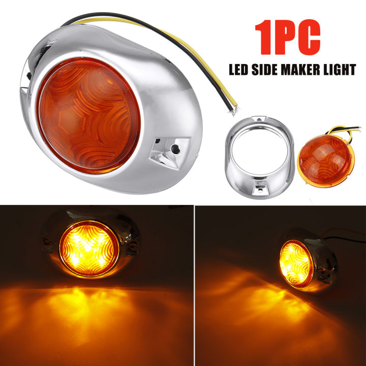 5 LED Side Marker Light Turn Signal Outline Indicator Lorry Truck Van ...